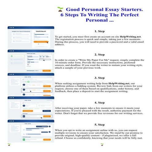 Good Personal Essay Starters. 6 Steps To Writing The Perfect Personal | PDF