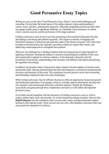 Good Things To Write A Persuasive Essay About.pdf