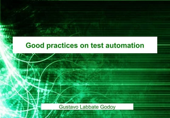 Automation Patterns On Practice Ppt 5991