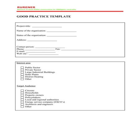 Good practicetemplate