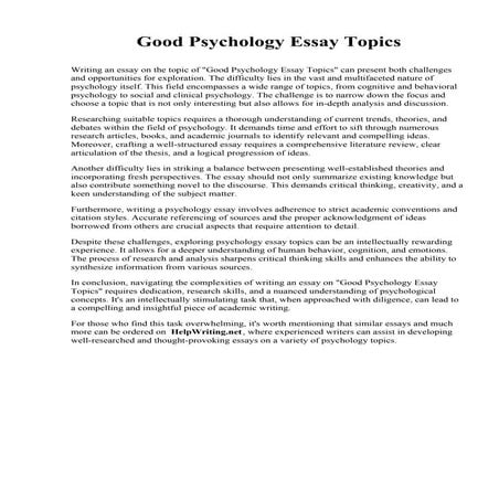Good Psychology Essay Topics.pdf