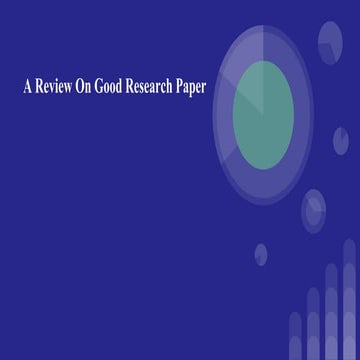 Good research paper | PPTX