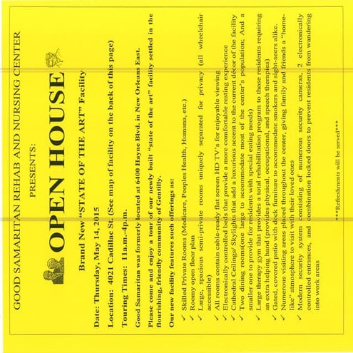 Good samaritan open house | PDF