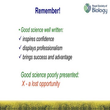 Good science well written | PPT | Free Download