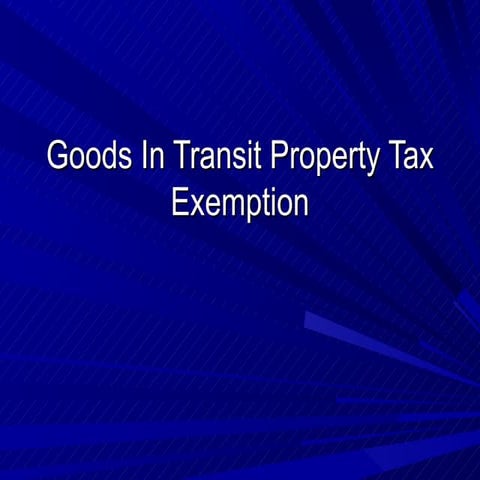 Goods in Transit Discussion | PPT