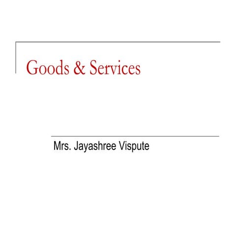 Goods services | PPTX