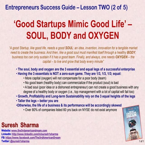 Good Startups Mimic Good Life: Entrepreneurs Success Guide - Lesson 2 ...