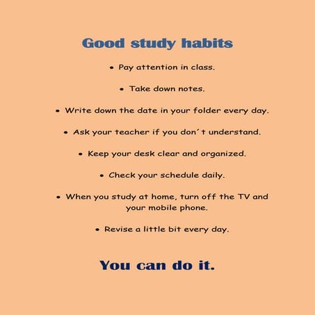Good study habits | PDF