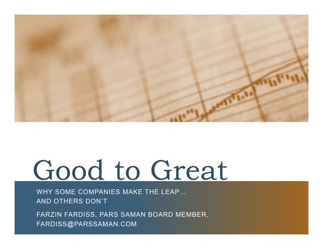 Good to Great by Jim Collins ppt | PDF