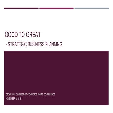 Good to great strategic business planning | PPTX | Business | Business ...