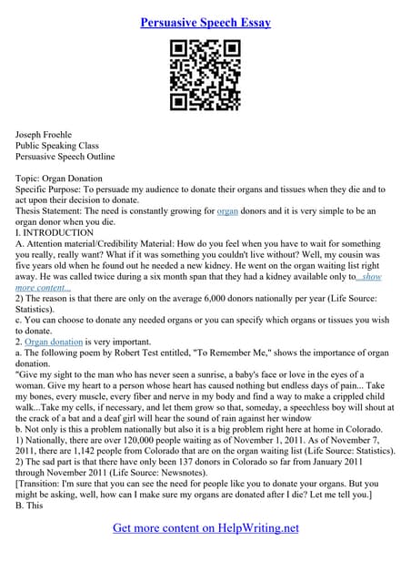 Persuasive Essay Layout | PDF