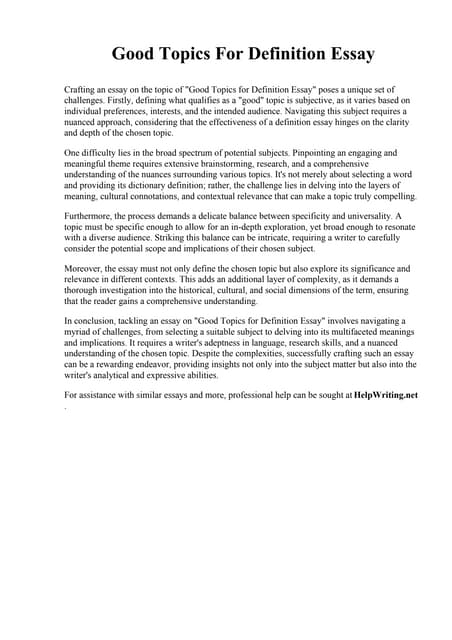 Good Themes For Essays | PDF