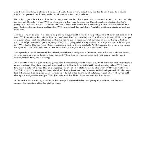 Good Will Hunting | ODT