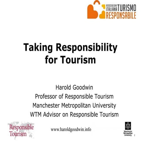 Taking Responsibility for Tourism | PPTX | Africa Travel | Travel Locations