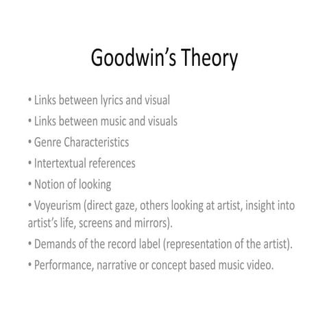 Goodwin’s theory | PPTX