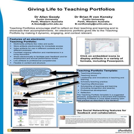 Giving Life to Teaching Portfolios | PDF