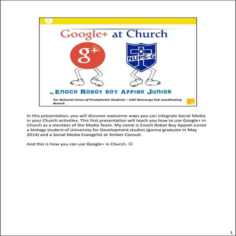 Googe+ and the Church | PDF