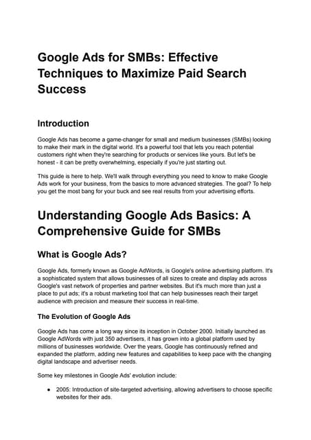Google Ads Presentation | PDF