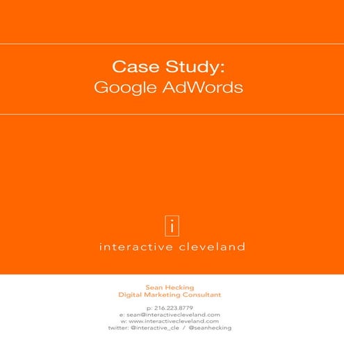 Google AdWords Case Study: Insurance PPC | PDF