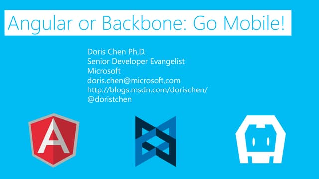 Angular Or Backbone Go Mobile Ppt