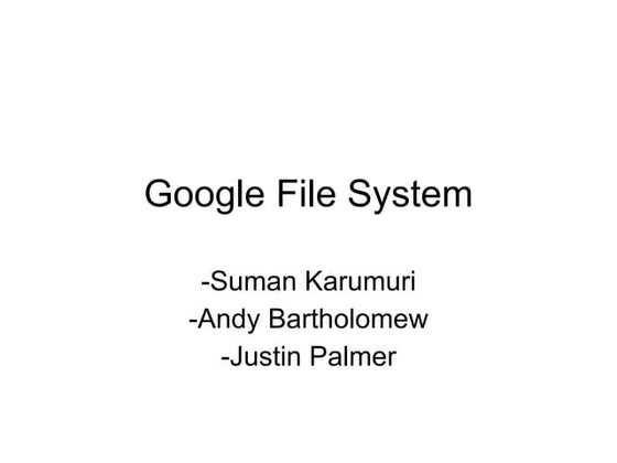 The Google File System | PDF