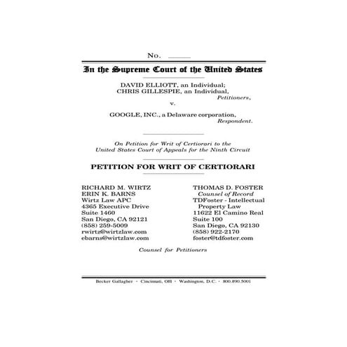 Google genericide-cert-petition | PDF