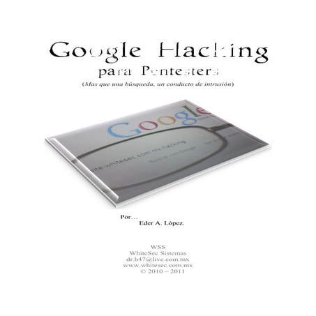 Google hacking para pentesters | PDF