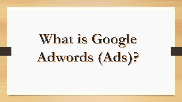 Google Ads Presentation | PDF