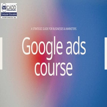 Master of Google Ad'S Course in Jalandhar | PPT