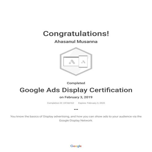 Google Ads Display Certification | PDF