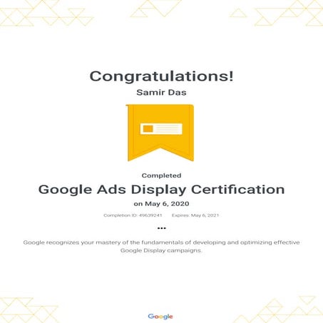 Google Ads Display Certification | PDF