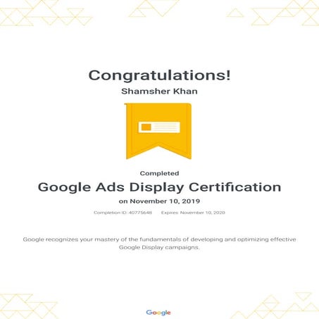 Google ads display certification google | PDF