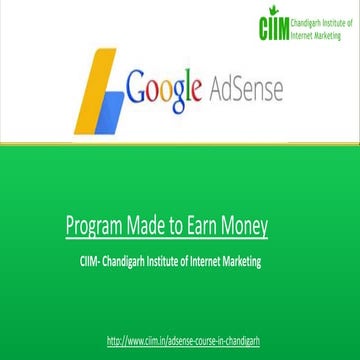 Google AdSense Course in Chandigarh | PPT