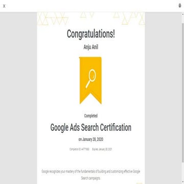 Google ads search certification | PPT