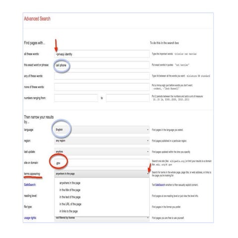 Google advanced search | PPTX