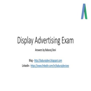 Google ad words display marketing exam 2017 questions and answers by ...