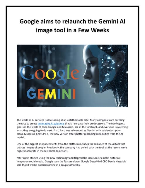 SlideEgg_100781-Gemini AI.pptx.......... | PPTX | Artificial Intelligence | Technology & Computing