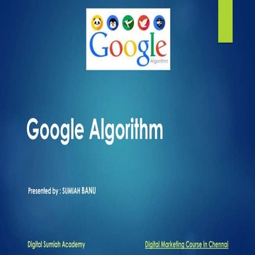Google Algorithm | PPT