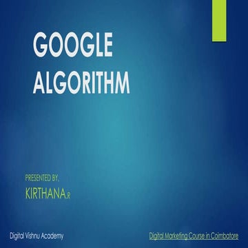 Google Algorithm | PPT