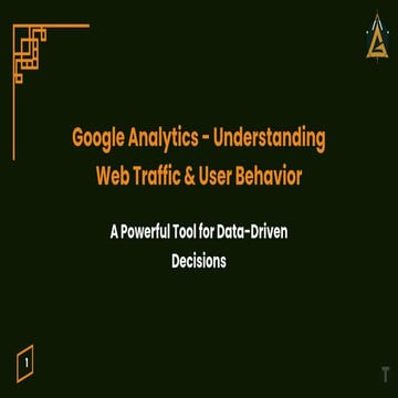 Google Analytics - Understanding with Traffic & User Behaviour | PDF