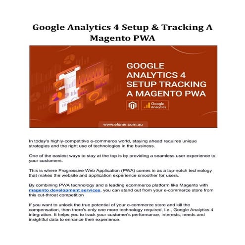 Google Analytics 4 Setup & Tracking A Magento PWA | PDF