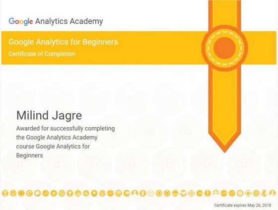 Certificate of Completion: Advanced google analytics | PPT