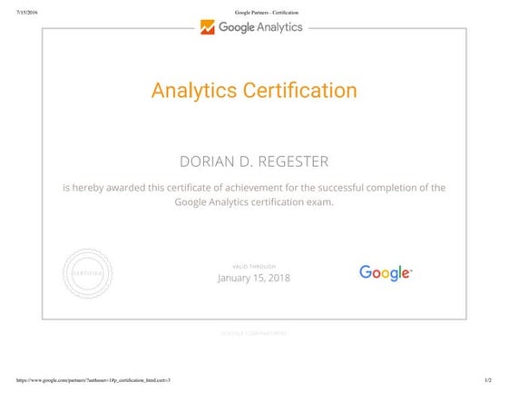 Andrea Ruiz Rabadan, Google Analytics IQ Certificate | PPT