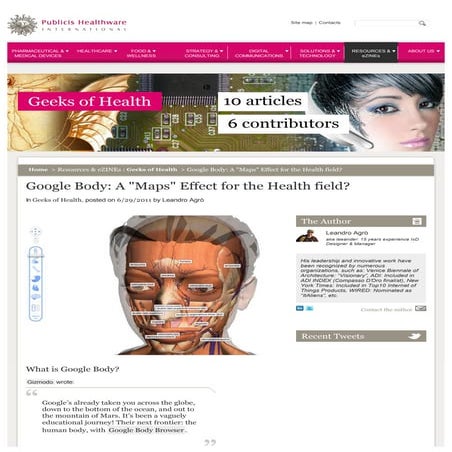 Google body a maps effect for the health field | PDF