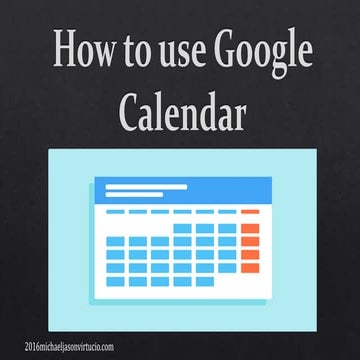 How to use Google Calendar | PDF | Computing | Technology & Computing