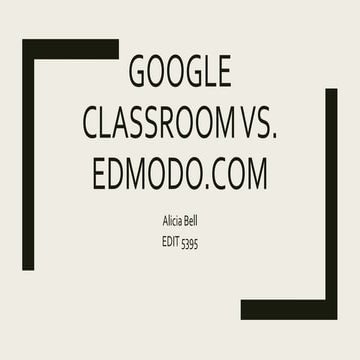Google classroom vs edmodo | PPT
