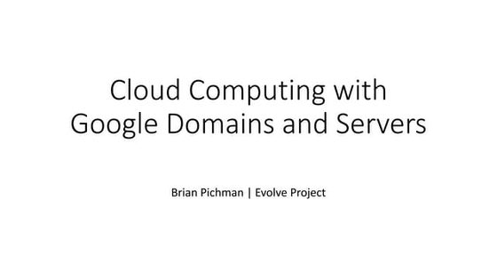Case study of Google Cloud Platform | PDF | Cloud Computing | Internet