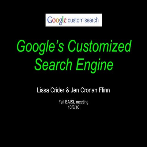 Google CSE | PPT