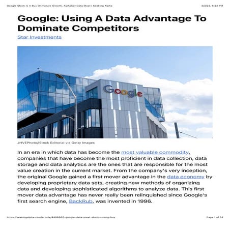 Google's data moat | PDF