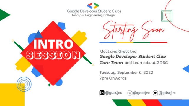 Google Developer Group(GDG) On Campus Info Session PPT 2024 | PPTX